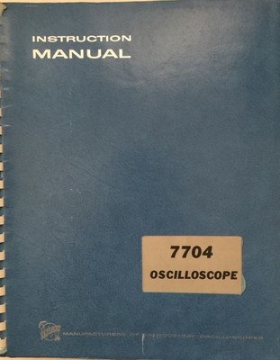 Manuals & Books - Oscilloscopes Instruction Manual W Schematic