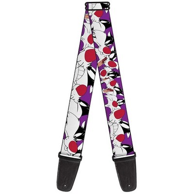 Guitar Strap - Sylvester The Cat Expressions Purple (US IMPORT) ACC NEW ...
