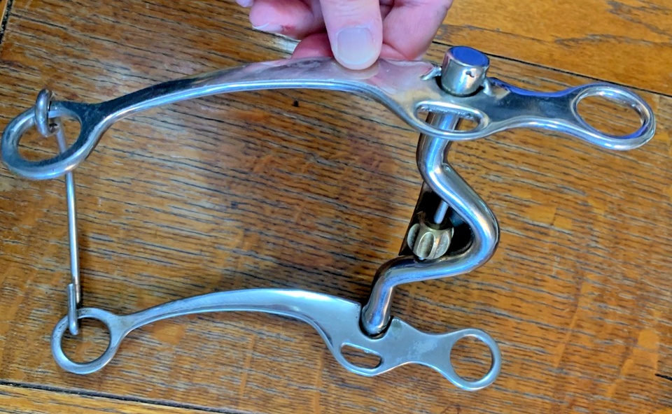 High Quality Long Shank Western Horse Curb Bit, Copper Hood Port Roller ...