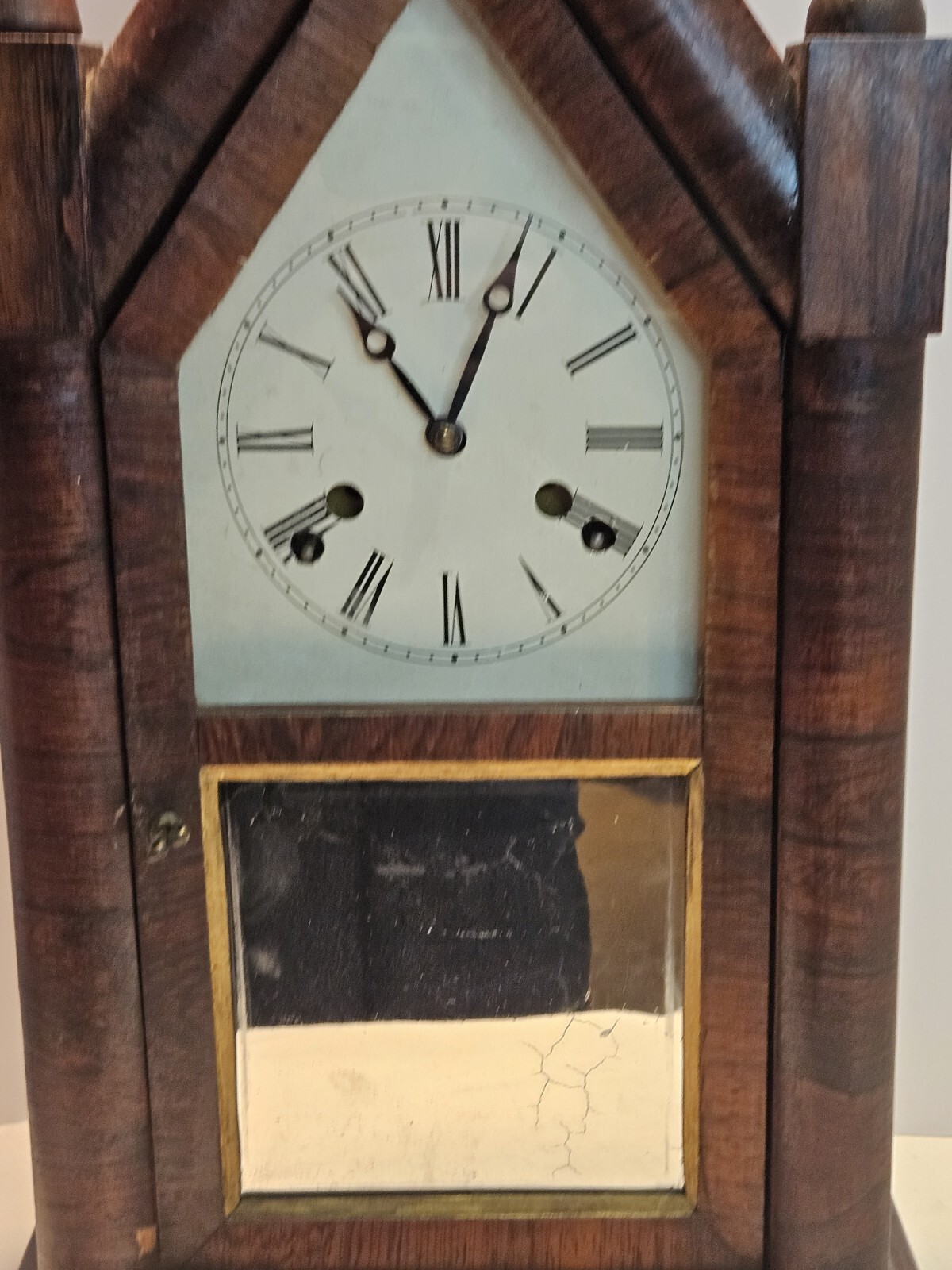 Antique Working 1870's ANSONIA 8 Day Victorian Mahogany Steeple Mantel ...