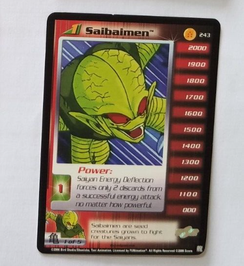 DRAGON BALL Z SAIBAIMEN CARD # 243 SCORE 2000 5 STAR RARE CCG | eBay