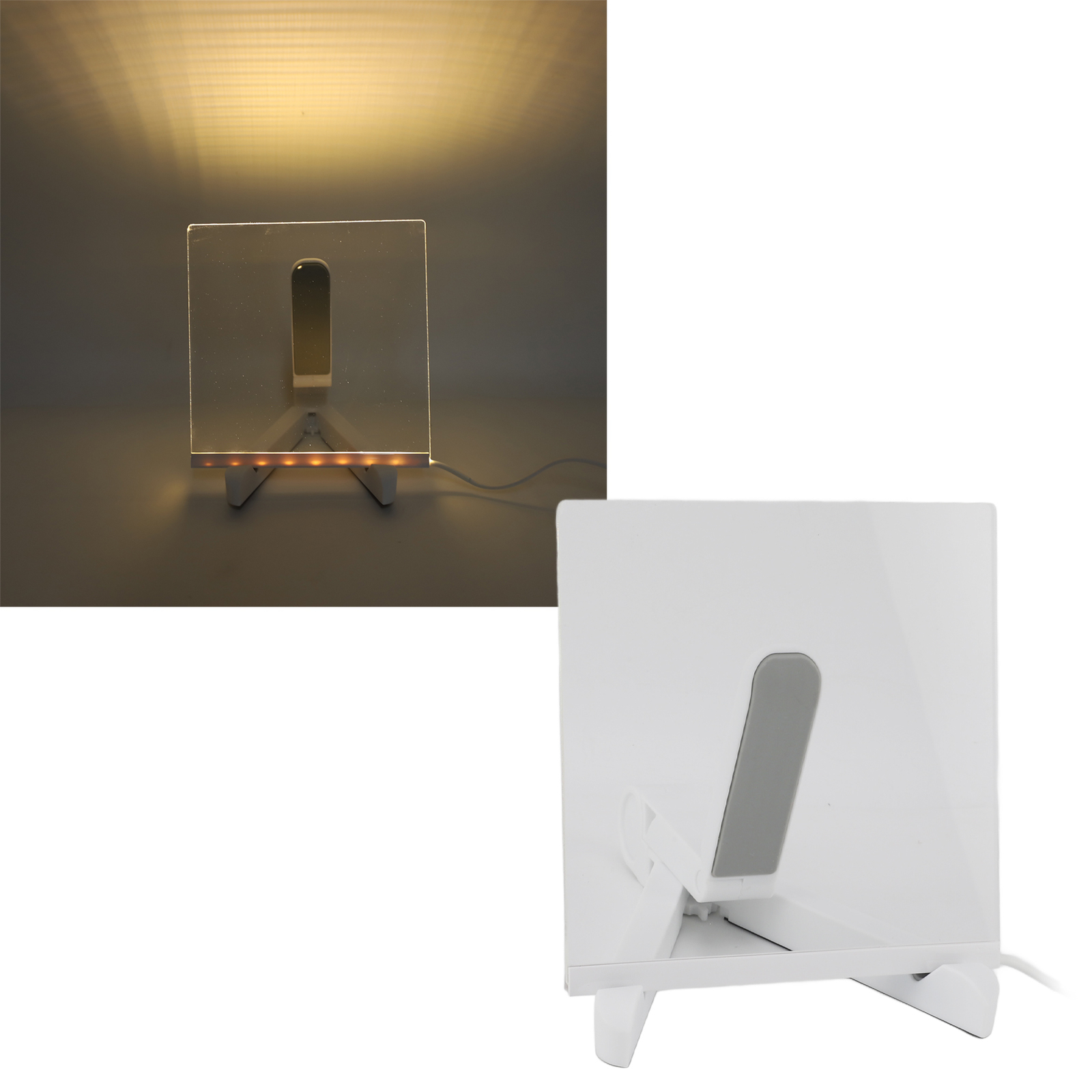 Acrylic Dry Erase Board LED Light Up Clear Whiteboard With Stand 7 ...