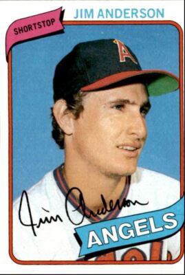 1980 Topps Baseball Cards Jim Anderson California Angels #183 | eBay