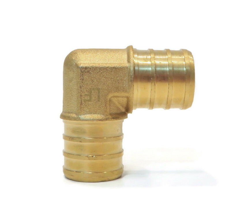 (2) 3/4" x 3/4" PEX 90 BRASS LEAD FREE ELBOWS Fitting replace Vivo PEX ...