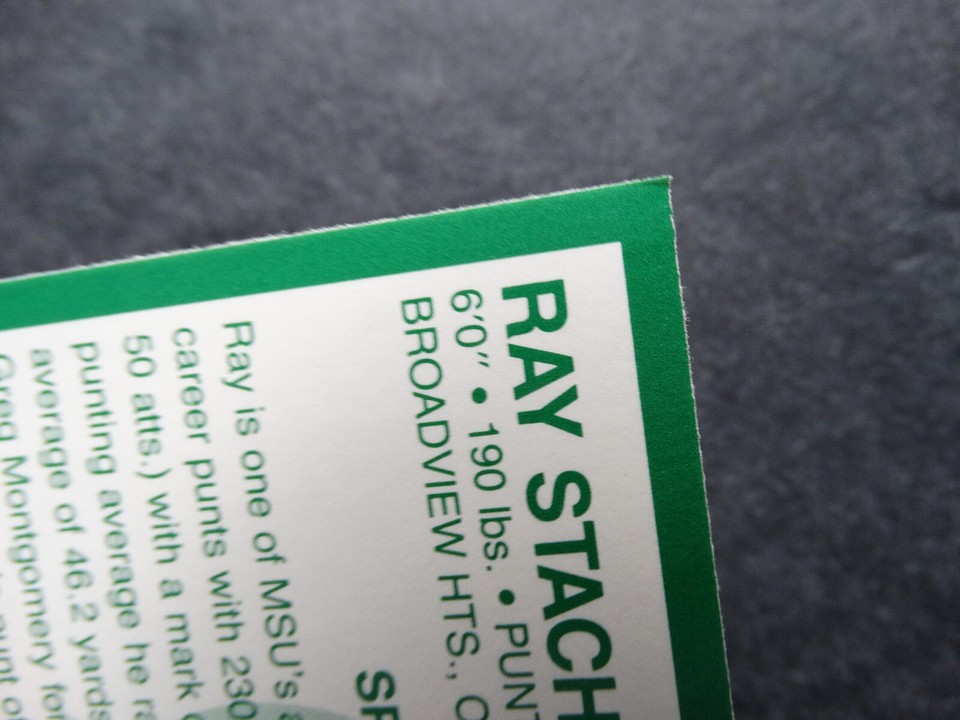 1990 Collegiate Collection Michigan State Football Card Complete Your ...