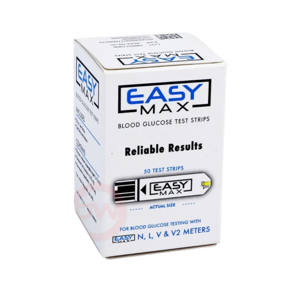 EasyMax Blood Glucose Test Strips 50 Ct Box 15482570057| eBay