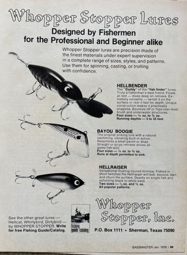 Whopper Stopper VTG 38 Hellbender’s W/4 Extra Lures | eBay