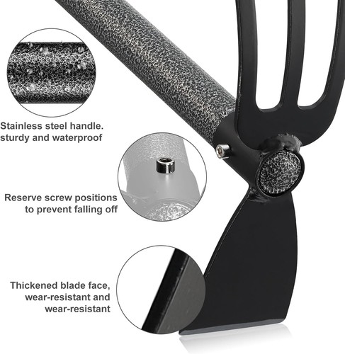 Cultivator Hoe Garden Tool, 45 inch Stainless Steel Long Handle 45inch ...