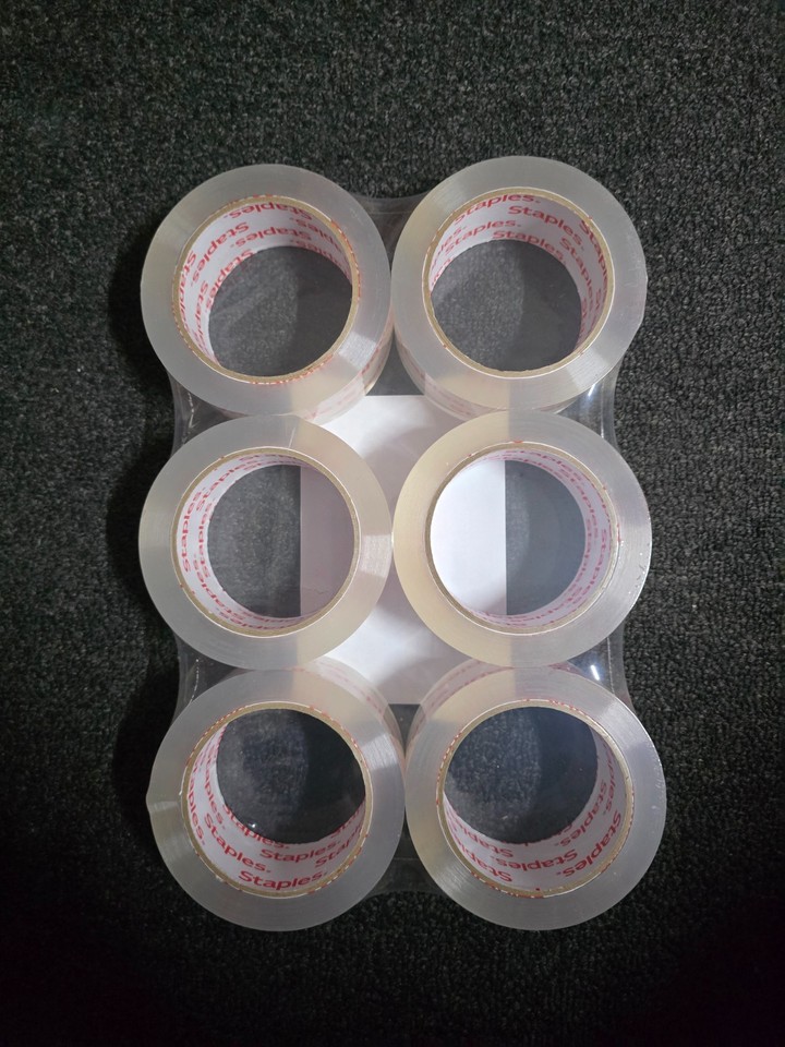 STAPLES- Ultra-Heavy Duty Shipping Packing Tape- 6 Rolls, Clear *** | eBay