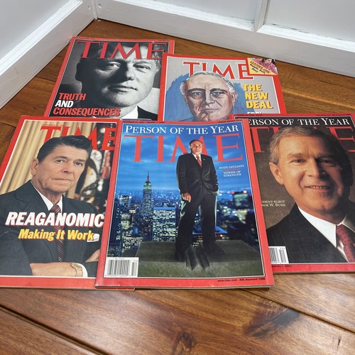 Time Magazine Rudy Giuliani 2002 Reaganomic 1981 Bush 2000 Clinton 1998 ...