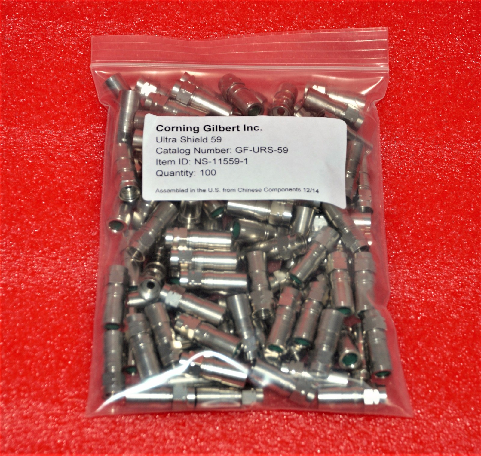 Corning Gilbert Gf-urs-59 Coaxial Cable Rg59 Connector for sale online ...