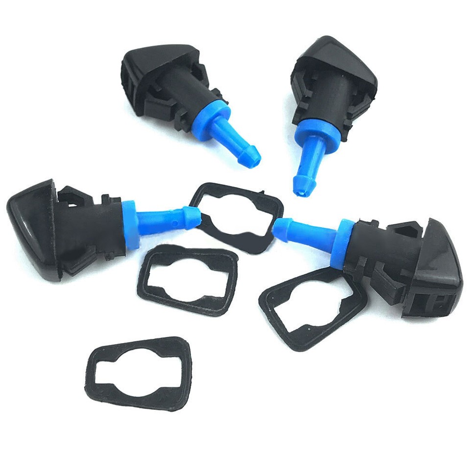 2Pcs Front Windshield Wiper Washer Hood Jet Sprayer Nozzle For Jeep ...