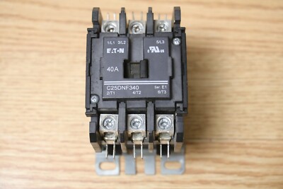 Eaton Definite Purpose Contactor 3 Pole 24VAC 40 AMP C25DNF340T | eBay