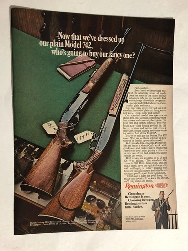 Vintage 1968 Remington Model 742 Print Ad Advertisement pa4 | eBay