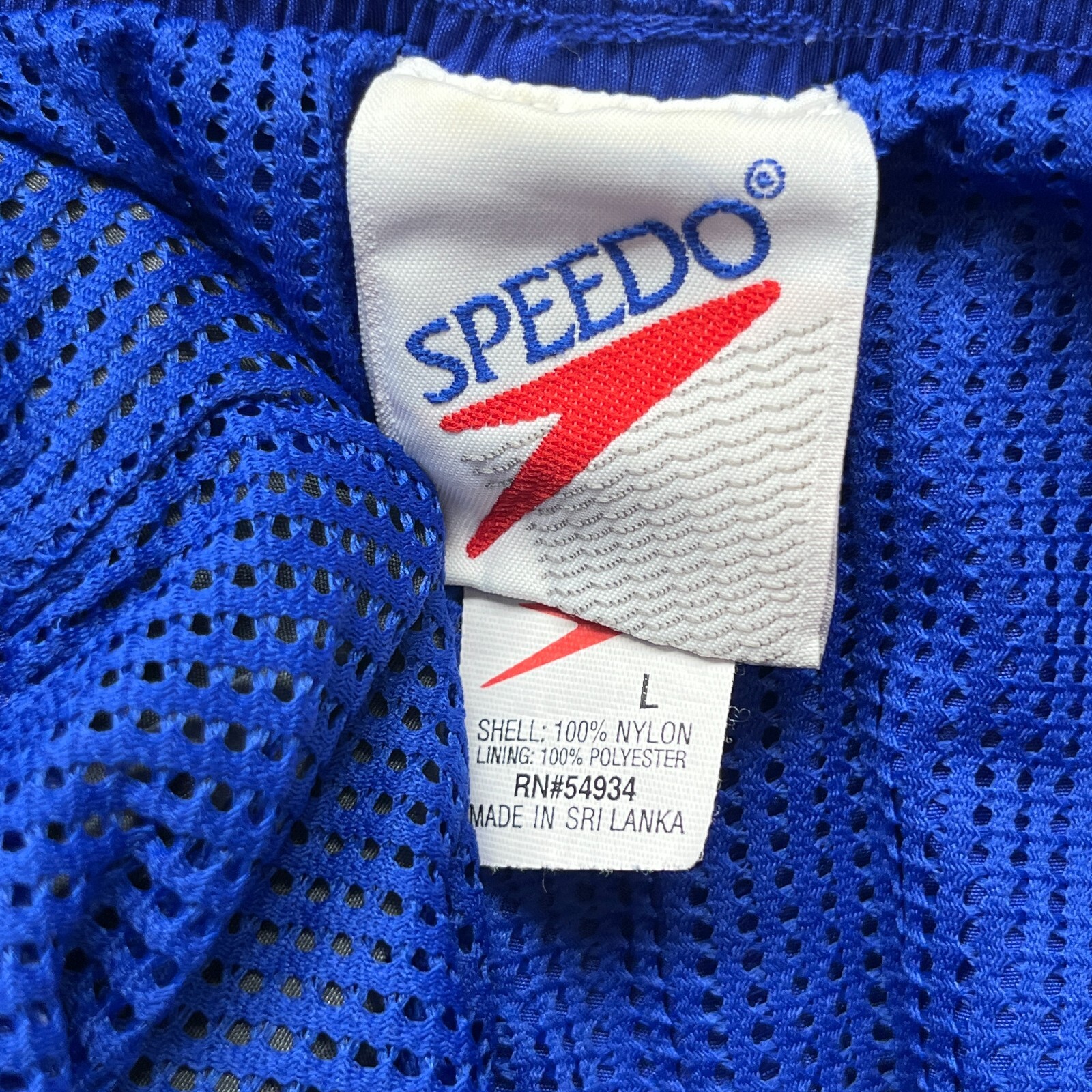 Vintage SPEEDO Swim Trunks Men's Size L - Mesh Liner Blue Gray Logo ...