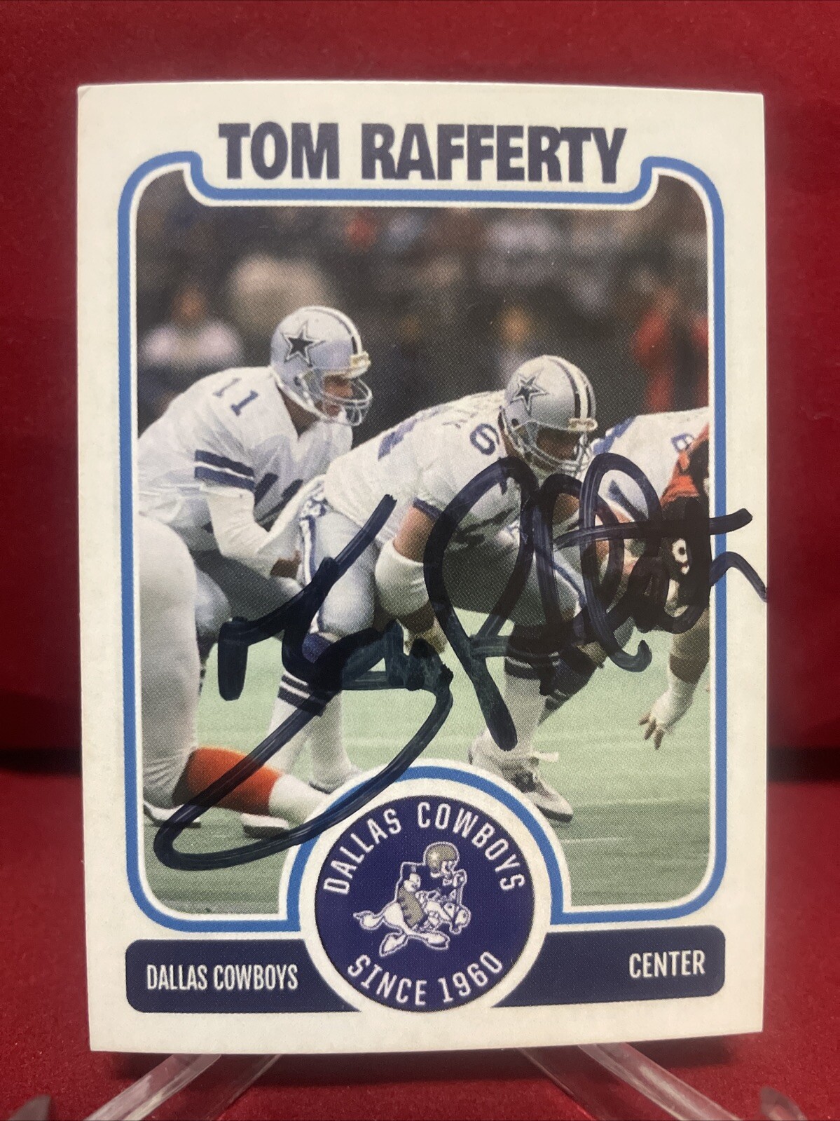 Tom Rafferty -Penn State- Custom Retro Dallas Cowboys Autographed Card ...