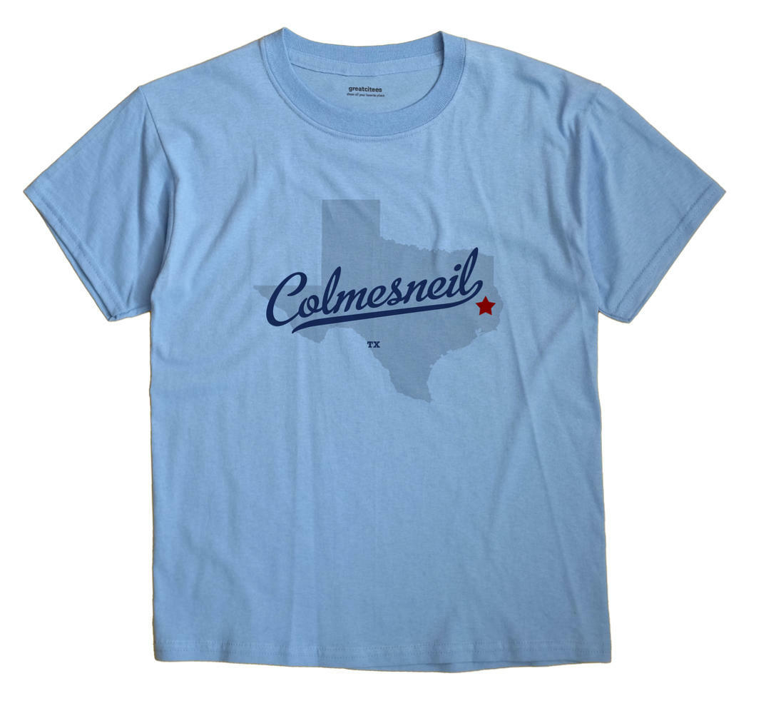 Colmesneil Texas TX T-Shirt MAP | eBay