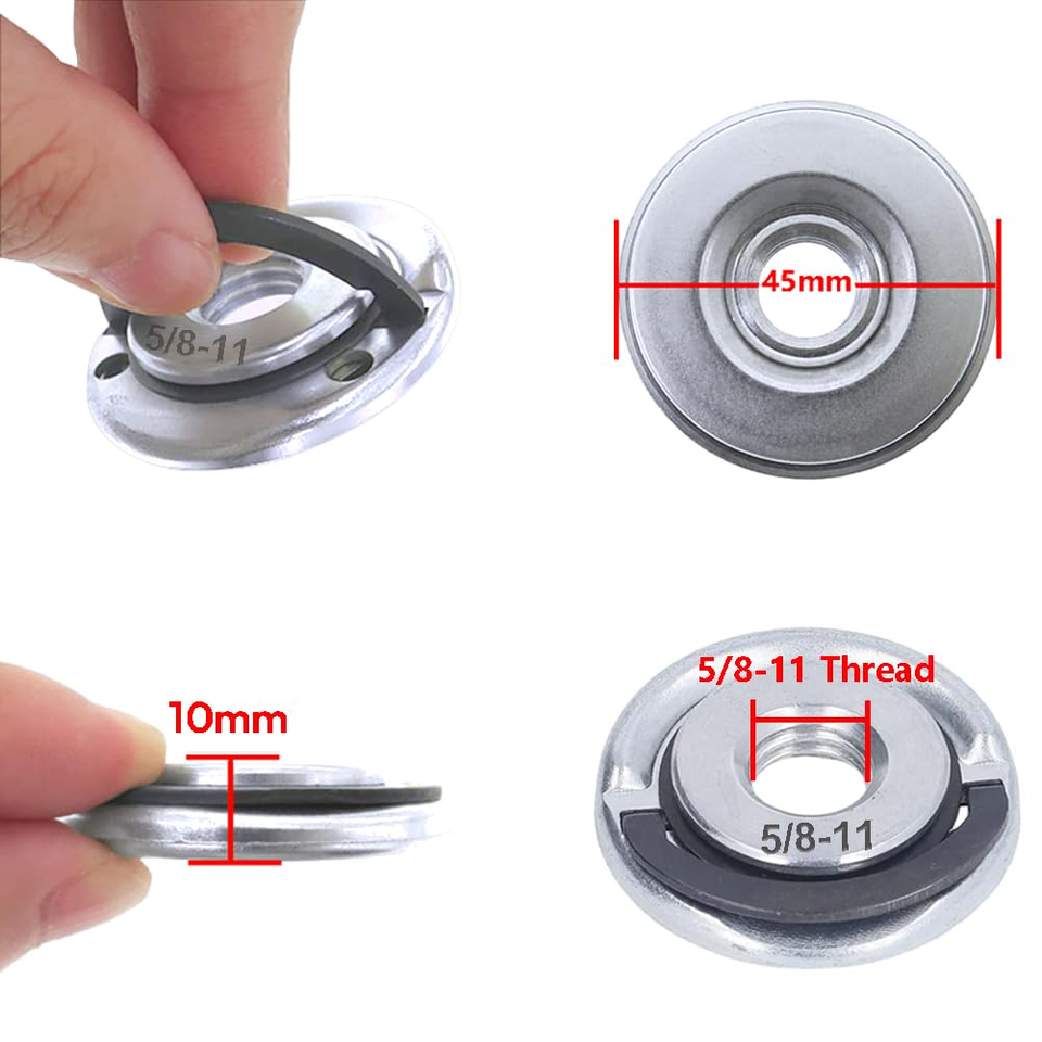 2Pcs Angle Grinder Flange Nuts with 5/8-11 Inch Thread, Quick Change ...