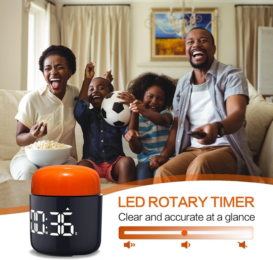 Table Timer Stopwatch, Large Led Display, Simple Manual Rotation Count ...