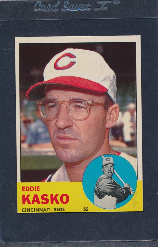 1963 Topps #498 Eddie Kasko Reds NM 63T498-90516-3 | eBay