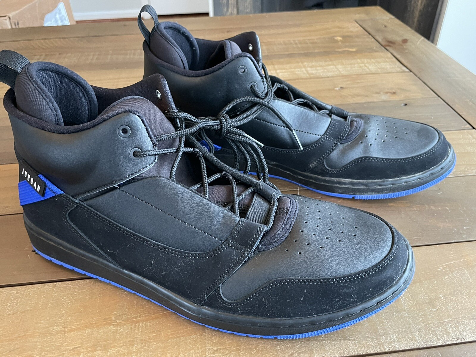 Size 13- Jordan Fadeaway Black Royal | eBay