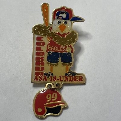 USA Fast Pitch Softball ASA Colorado Eagles 18 Under Pin Enamel Metal ...