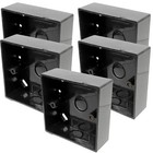 Black Back Box Surface Mount Single or Double 1G 2G with Conduit and ...