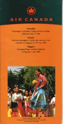 Air Canada timetable 1994/05/01 | eBay