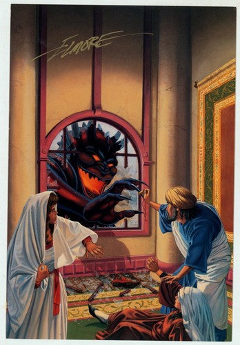 Signed Larry Elmore 1995 AD&D TSR D&D FPG Art Colossal Card #25 - Dark ...