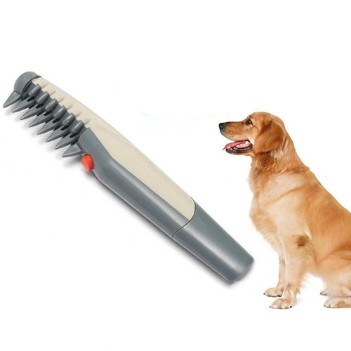 Dog Cat Pet Comb Metal Fur Rake Double Row Teeth Brush Hair Grooming ...