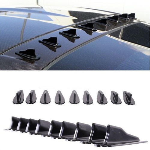 FLEXIBLE AIR VORTEX GENERATOR DIFFUSER FIN KIT FOR SPOILER ROOF WING ...