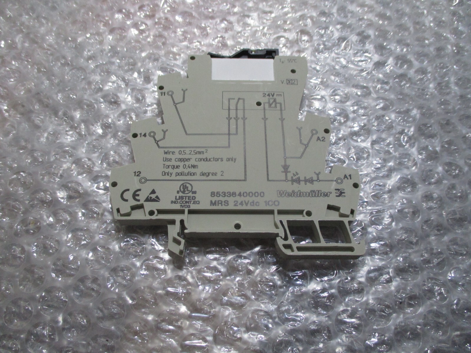 LOT OF 8 Weidmuller 8533640000 Relay MRS 24VDC 1CO w/ RSS113024 | eBay