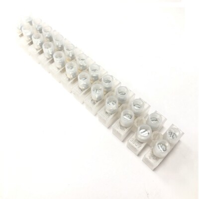 12 Way 3A Screw Connector Terminal Strip - Chocolate Block Connectors ...