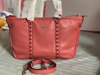 CENTRAL SATCHEL WITH ENAMEL STUD (COACH F57513) | eBay