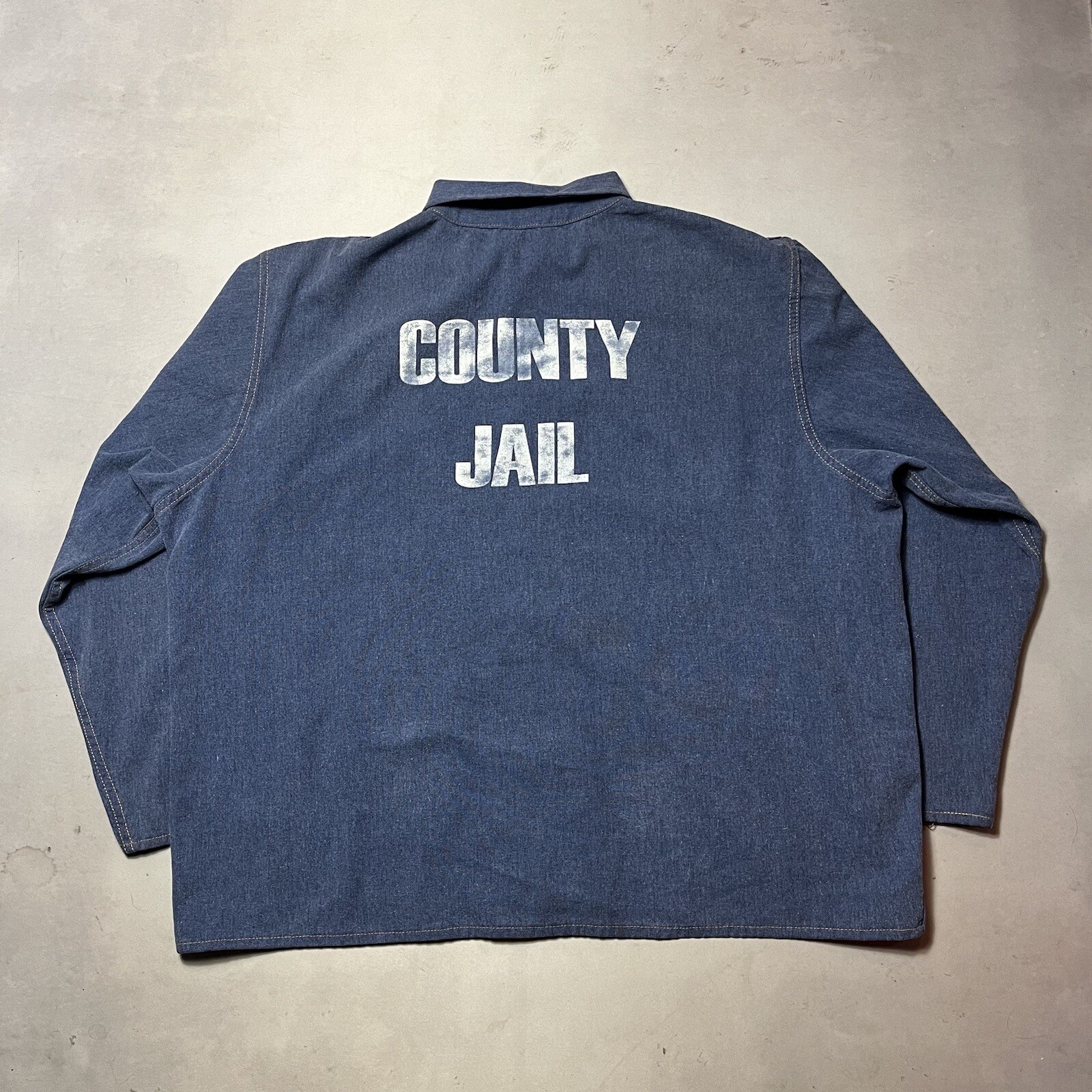 Vintage Prison Chore Denim Jacket County Jail Donut H… - Gem