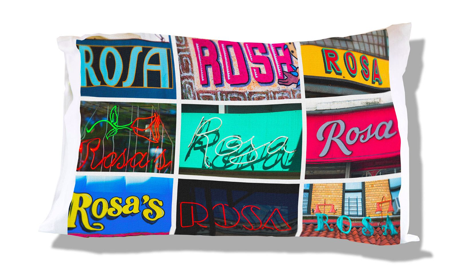 ROSA Personalized Pillowcase featuring the name in photos of signs | eBay