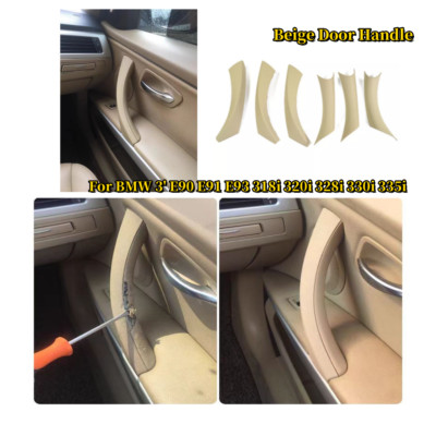 6Pcs Inner Door Panel Handle Pull Interior Trim Cover For BMW E90 E93 ...