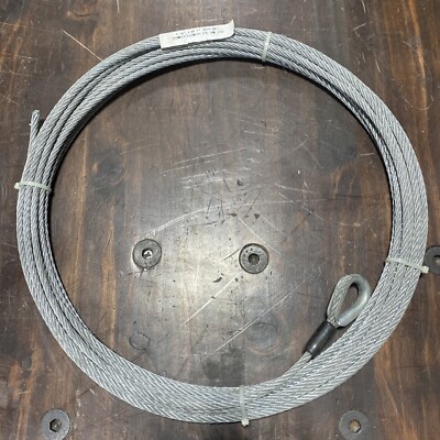5/16 X 65 Feet 6x19 Cable Galvanized (Thimble Flemish Eye one end) | eBay