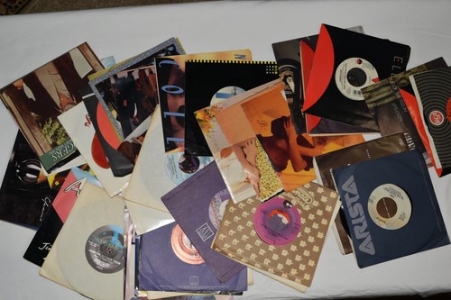 Random Lot Of 25 45's Records Jukebox 7" 45 rpm Mixed Genres 40s - 90s ...