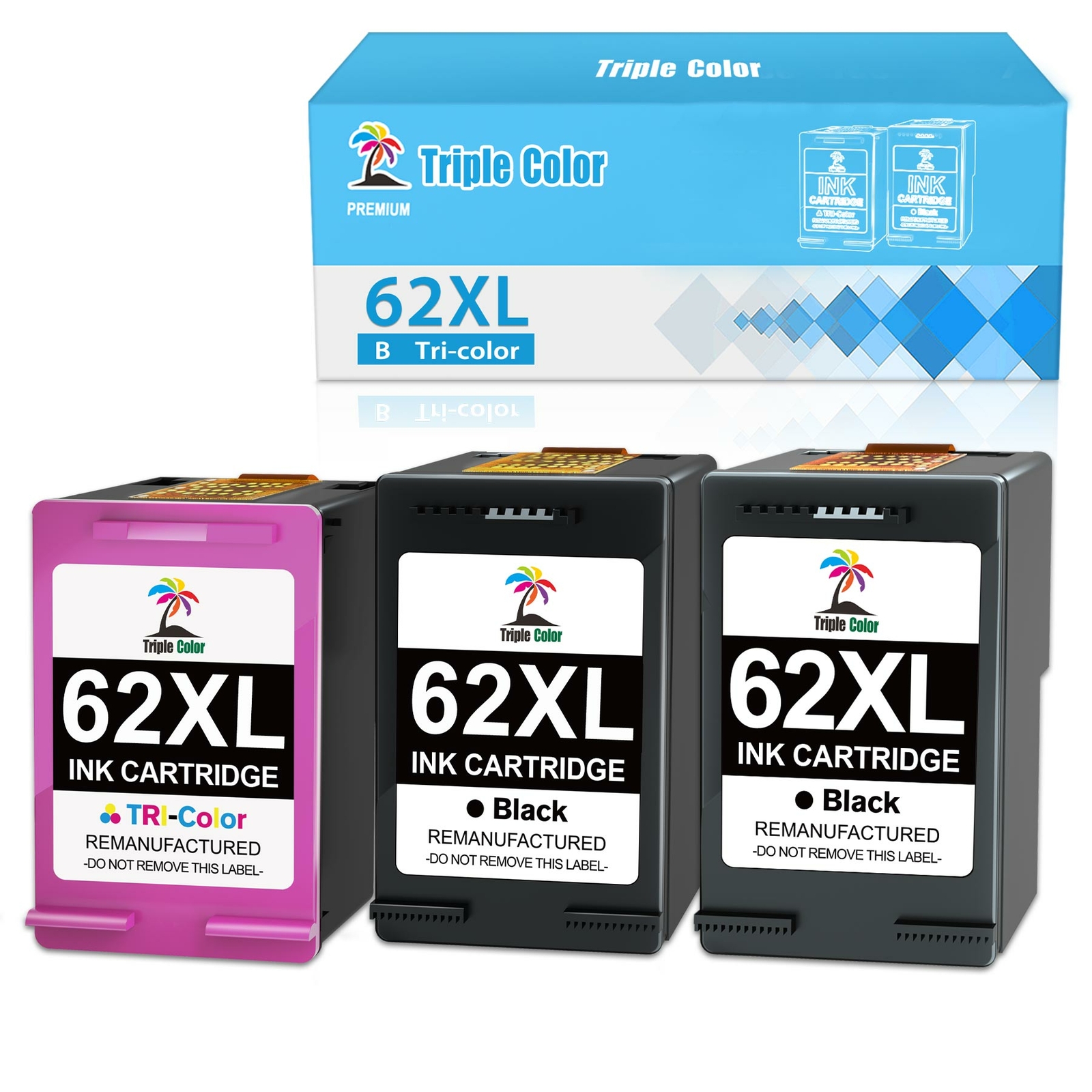 Black/Color HP 62XL Ink for HP ENVY 5540 5544 5545 5549 5661 5663 5664 ...