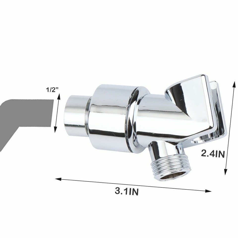 360° Adjustable Head Holder Shower Arm Bracket Universal Handheld Wall ...