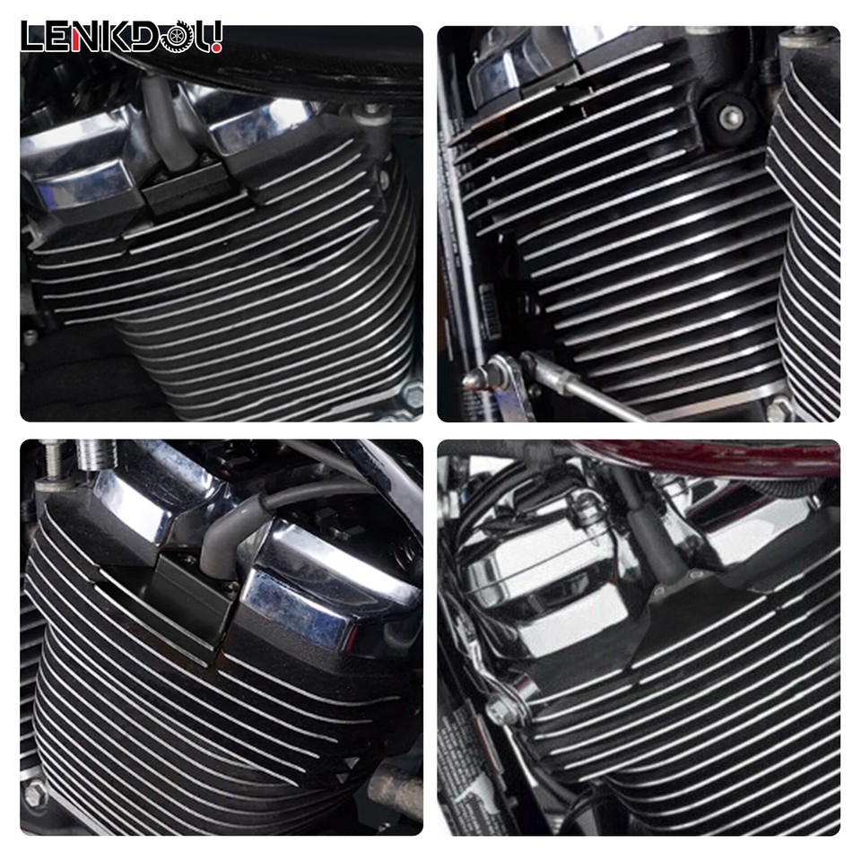 M8 Finned Spark Plug Covers For Harley Touring Road Glide Softail Fat ...