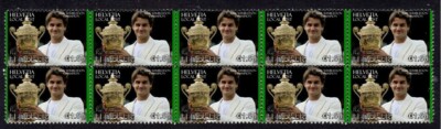 Roger Federer 2006 Wimbledon Mint Tennis Stamp Strip | eBay