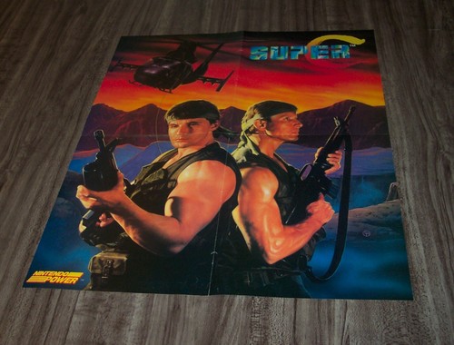 Vintage SUPER CONTRA NES NINTENDO POWER POSTER Dragon Warrior Map 19 3/ ...