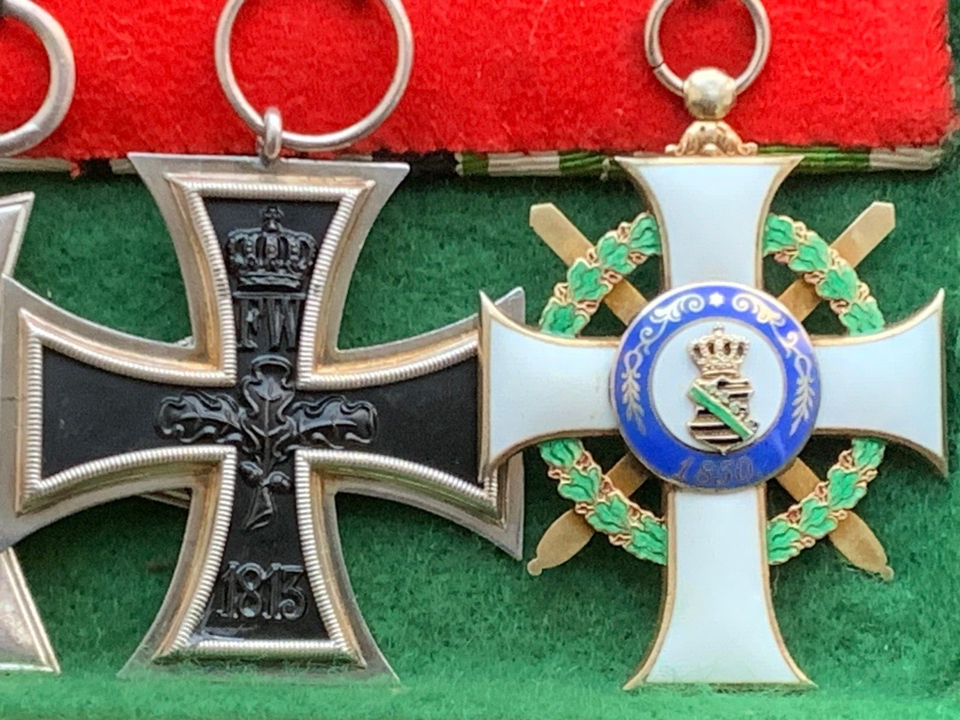 ORIGINAL WW1 GERMAN IRON CROSS 6 MEDAL GROUP ORDER OF ALBRECHT 1ST ...