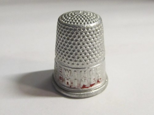Vintage Advertising Souvenir Thimble Aluminum White Sewing Machine | eBay