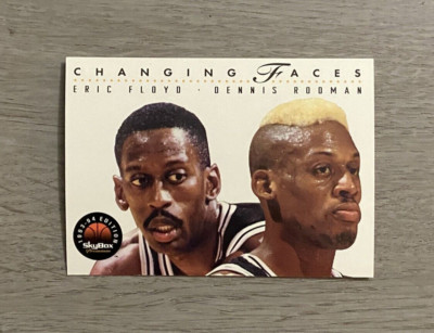 1993-94 NBA Skybox Premium Changing Faces | Eric Floyd & Dennis Rodman ...