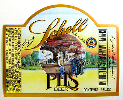 August Schell Brewing SCHELL PILS BEER paper beer label MN 12oz With ...