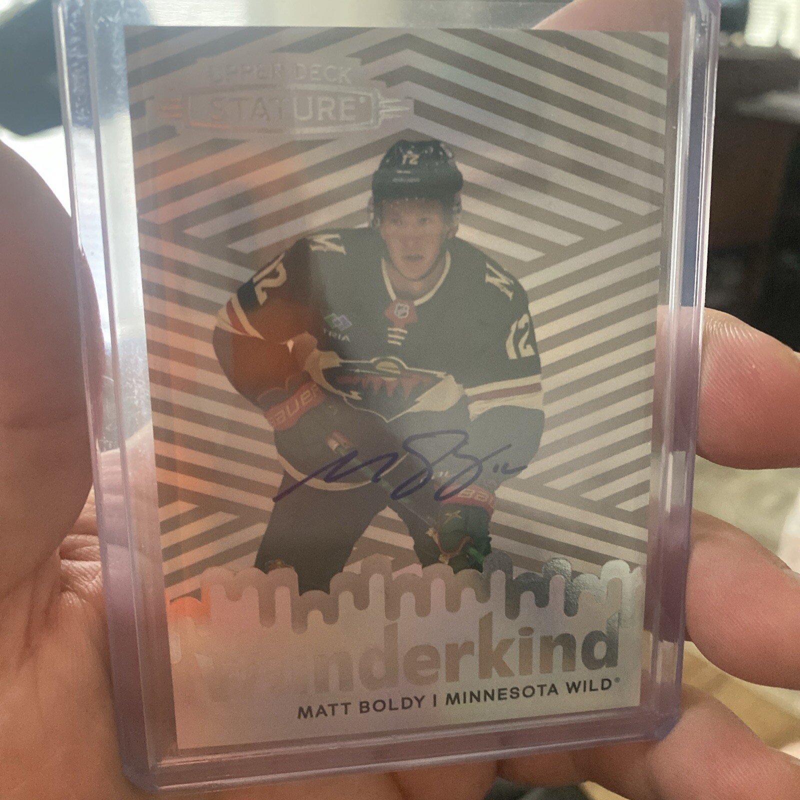 2022-23 Upper Deck Stature Wunderkind Auto Matt Boldy #W-17 Rookie Auto ...