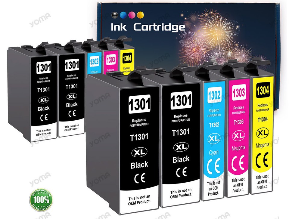 Patronen für Epson T1301 T1302 T1303 T1304 BX535WD SX525WD WF7515 kein ...